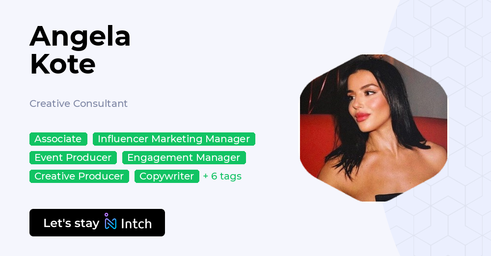 Angela Kote - Creative Consultant, | Intch