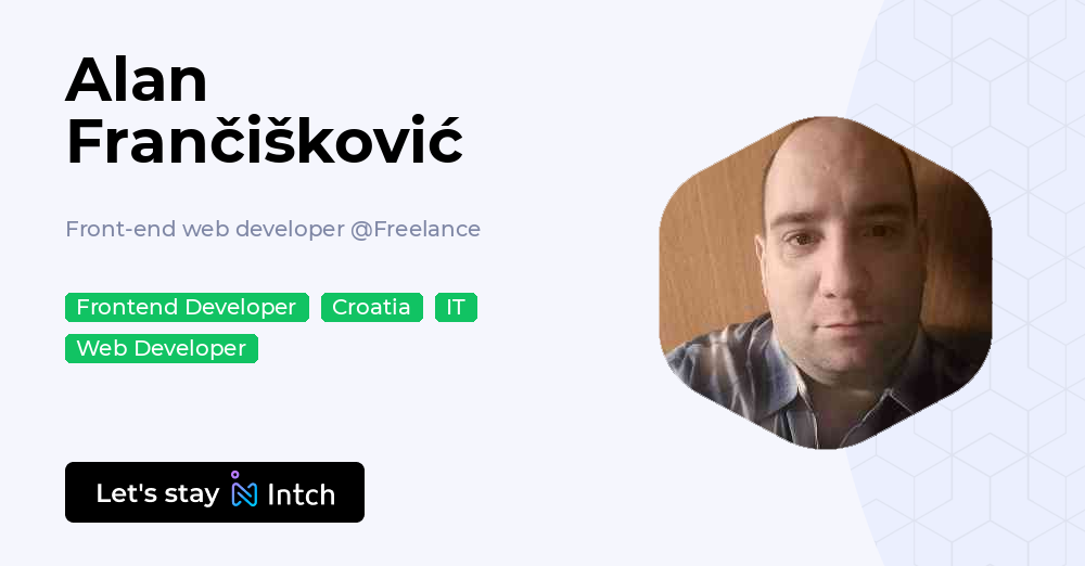 Alan Frančišković - Front-end web developer, Freelance | Intch