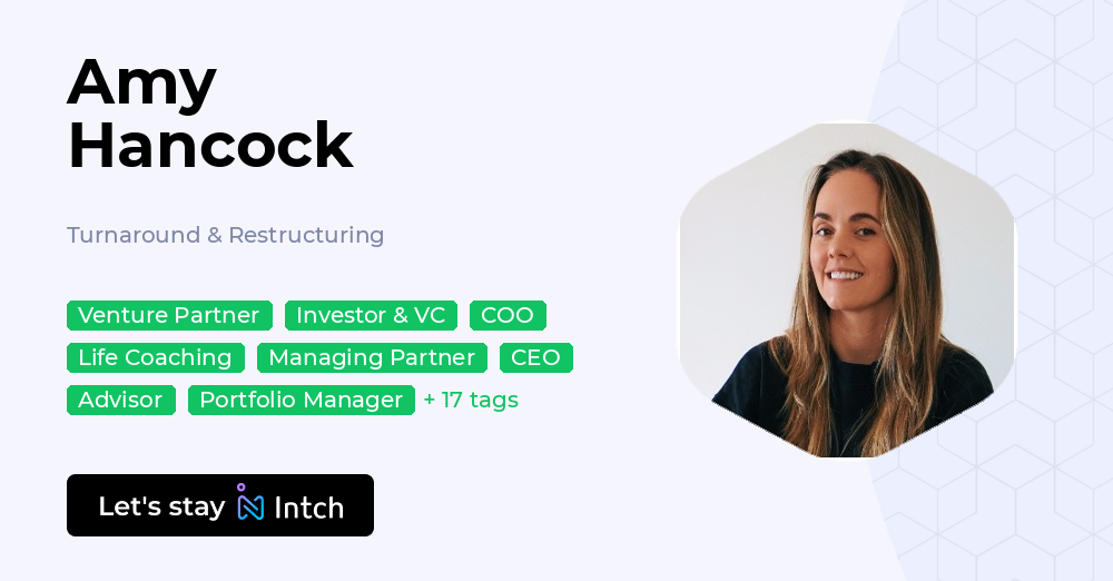 Amy Hancock - Turnaround & Restructuring, | Intch