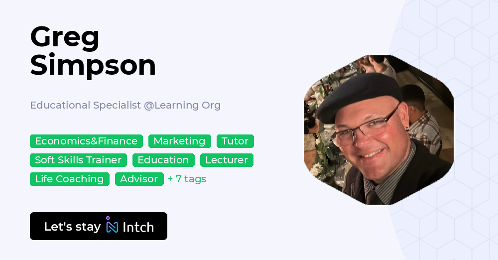 Greg Simpson - Educational Specialist, Learning Org | Intch