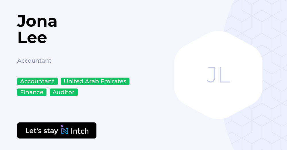 Jona Lee - Accountant, | Intch