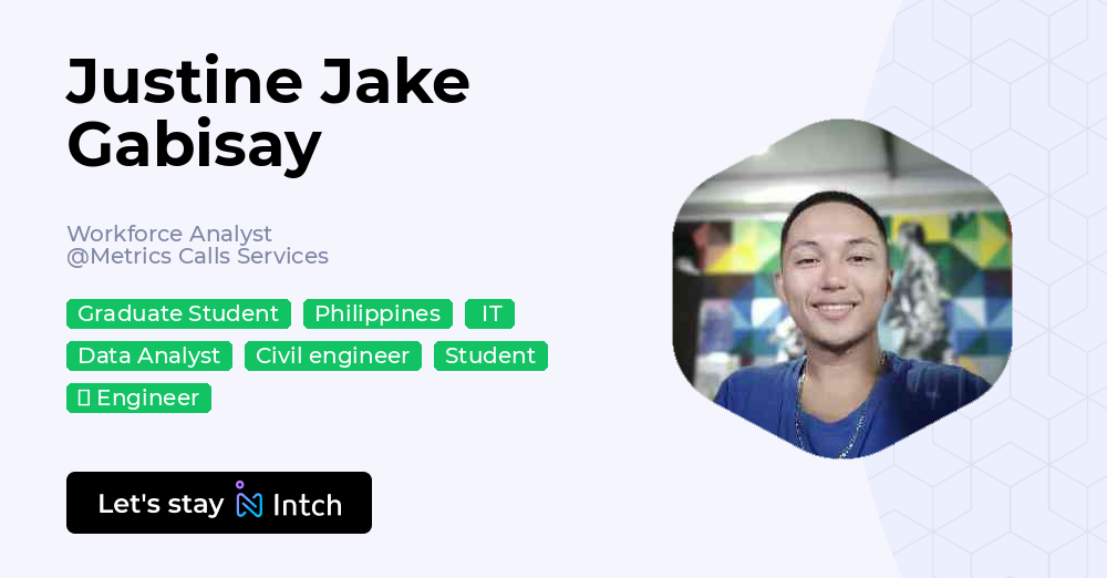Justine Jake Gabisay - Workforce Analyst, Metrics Calls Services | Intch