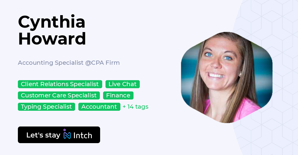 Cynthia Howard - Accounting Specialist, CPA Firm | Intch
