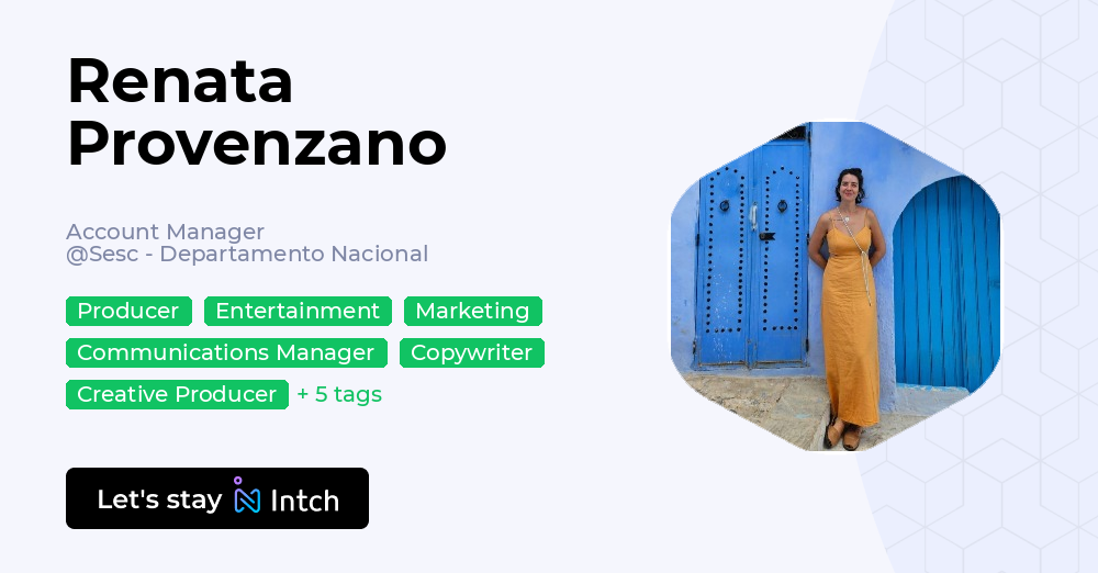 Renata Provenzano - Account Manager, Sesc - Departamento Nacional | Intch