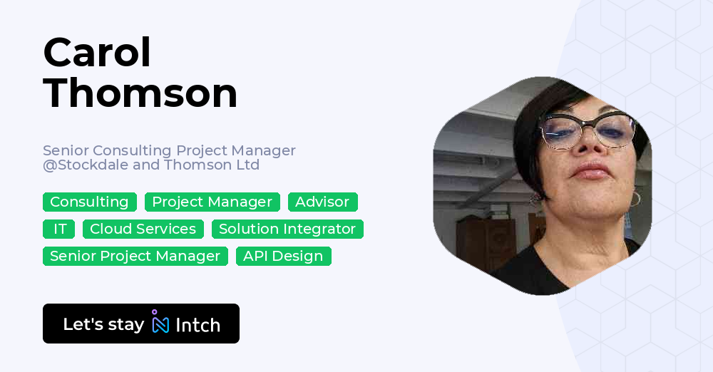 Carol Thomson - Senior Consulting Project Manager, Stockdale and ...