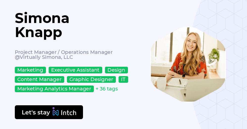 Simona Knapp - Project Manager / Operations Manager, Virtually Simona ...