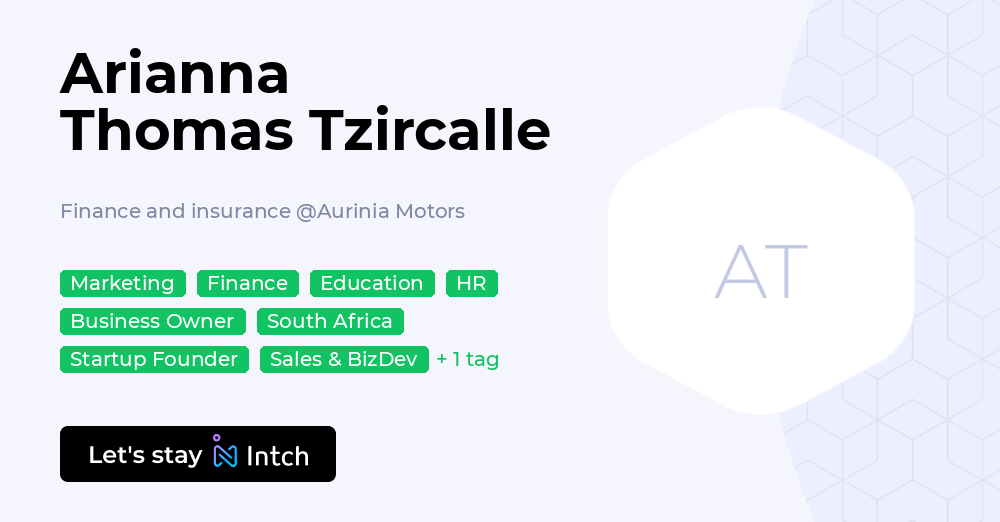Arianna Thomas Tzircalle - Finance and insurance, Aurinia Motors | Intch