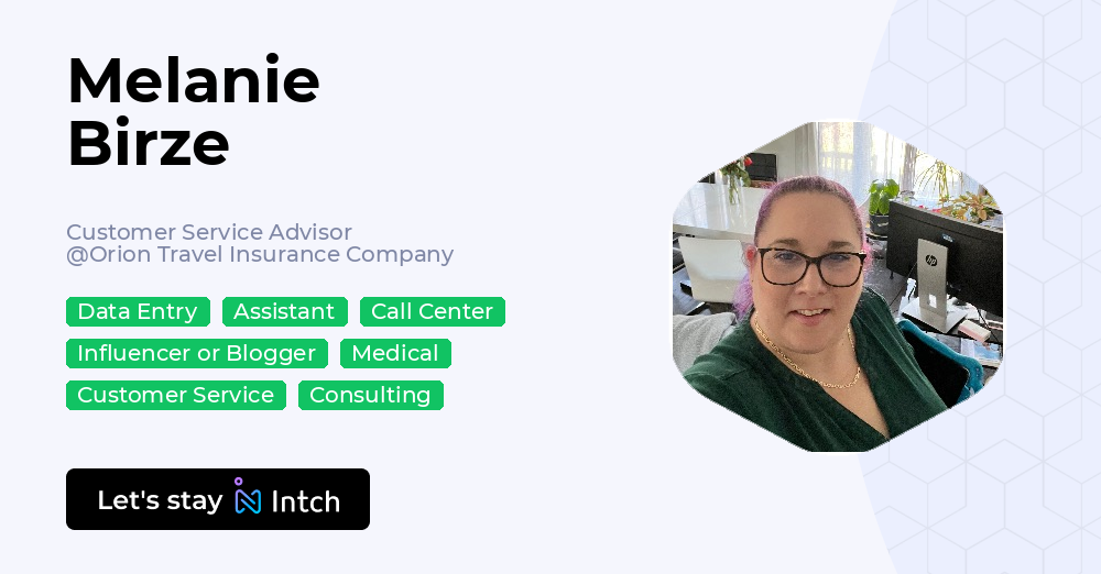 Melanie Birze - Customer Service Advisor, Orion Travel Insurance ...