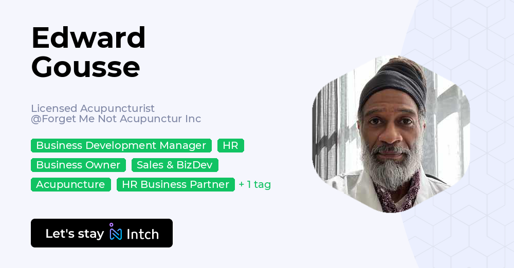 Edward Gousse - Licensed Acupuncturist, Forget Me Not Acupunctur Inc ...