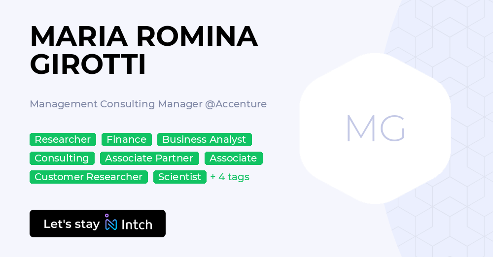 MARIA ROMINA GIROTTI - Management Consulting Manager, Accenture | Intch