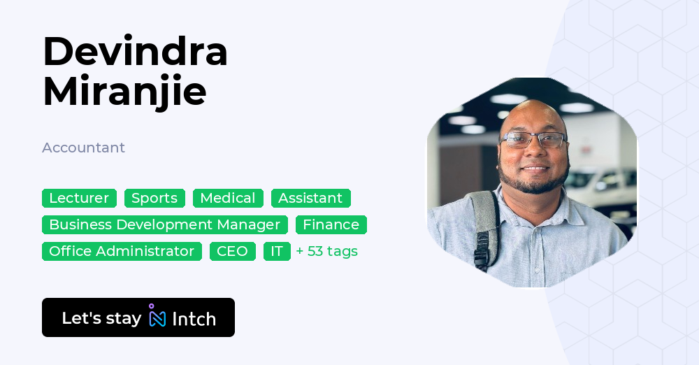 Devindra Miranjie - Accountant, | Intch