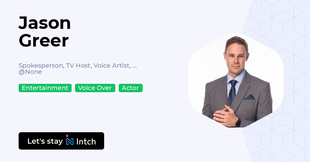 Jason Greer - Spokesperson, TV Host, Voice Artist, Model, Producer ...