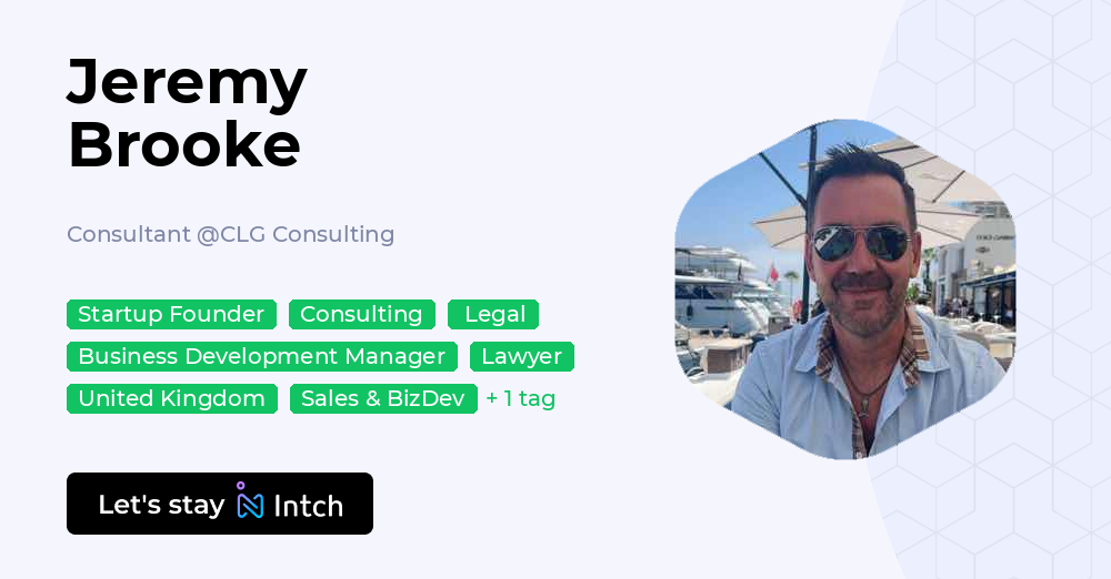 Jeremy Brooke - Consultant, CLG Consulting | Intch