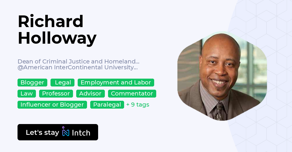 Richard Holloway - Dean of Criminal Justice and Homeland Security Programs, American ...