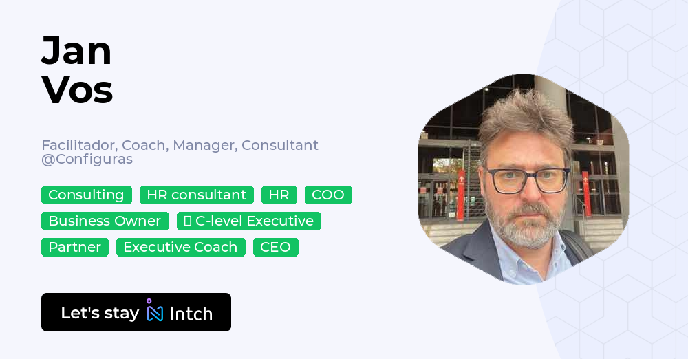 Jan Vos - Facilitador, Coach, Manager, Consultant, Configuras | Intch