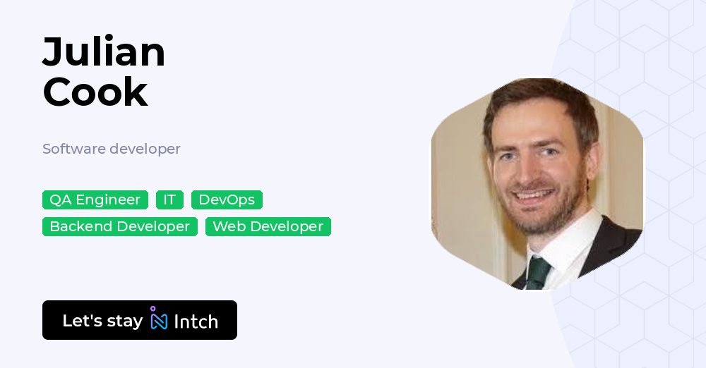Julian Cook - Software developer, | Intch