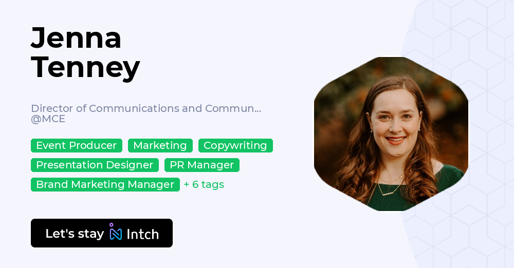 Jenna Tenney - Director of Communications and Community Engagement, MCE ...