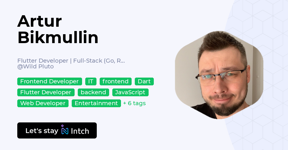 Artur Bikmullin - Flutter Developer | Full-Stack (Go, React.js, Node.js) & Game Development ...