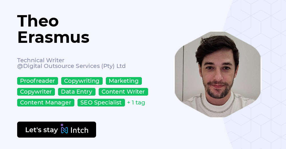 Theo Erasmus - Technical Writer, Digital Outsource Services (Pty) Ltd ...