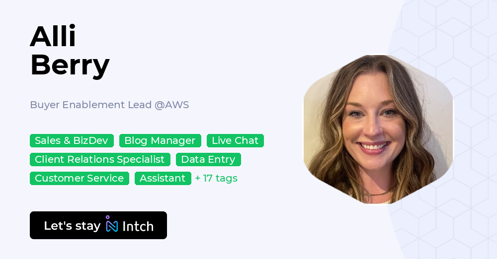 Alli Berry - Buyer Enablement Lead, AWS | Intch