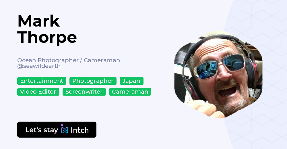 Mark Thorpe - Ocean Photographer / Cameraman, seawildearth | Intch