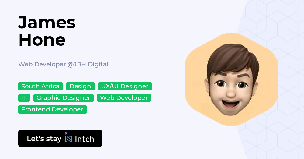 James Hone - Web Developer, JRH Digital | Intch