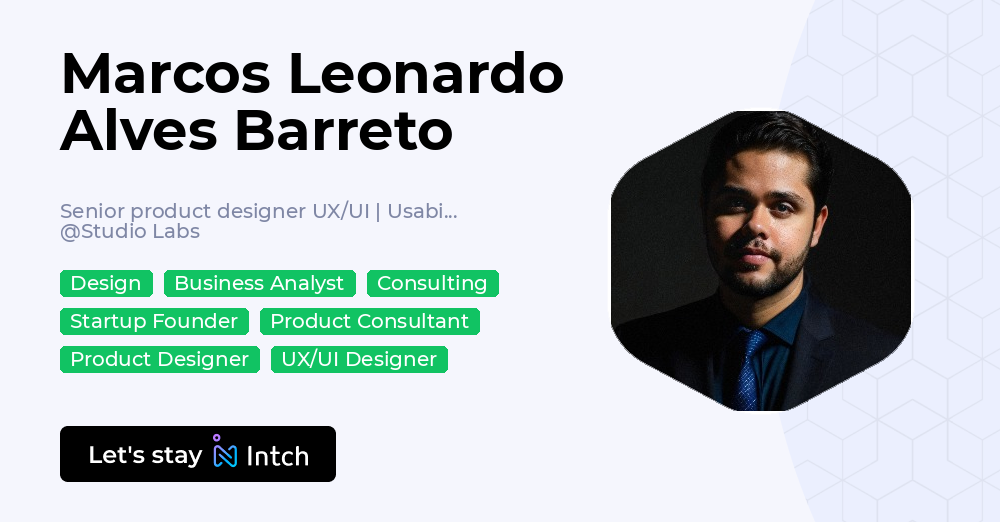 Marcos Leonardo Alves Barreto - Senior product designer UX/UI | Usability specialist, Studio ...