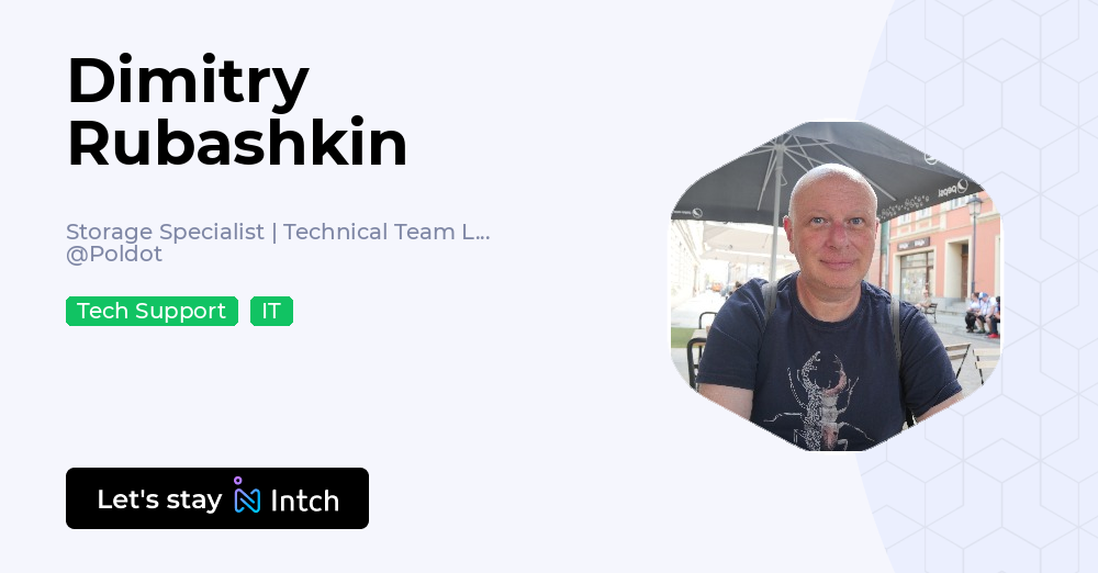 Dimitry Rubashkin - Storage Specialist | Technical Team Leader ...