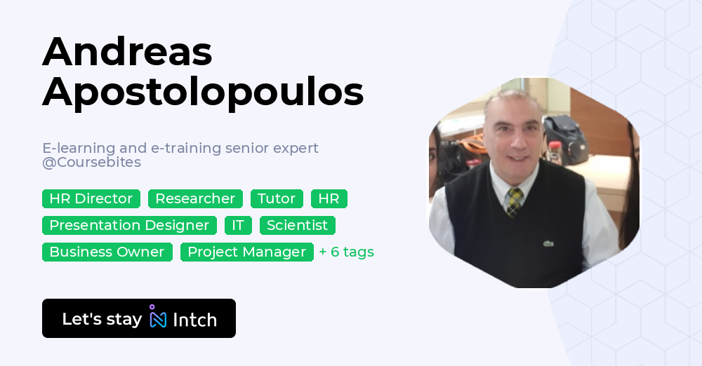 Andreas Apostolopoulos - E-learning and e-training senior expert ...