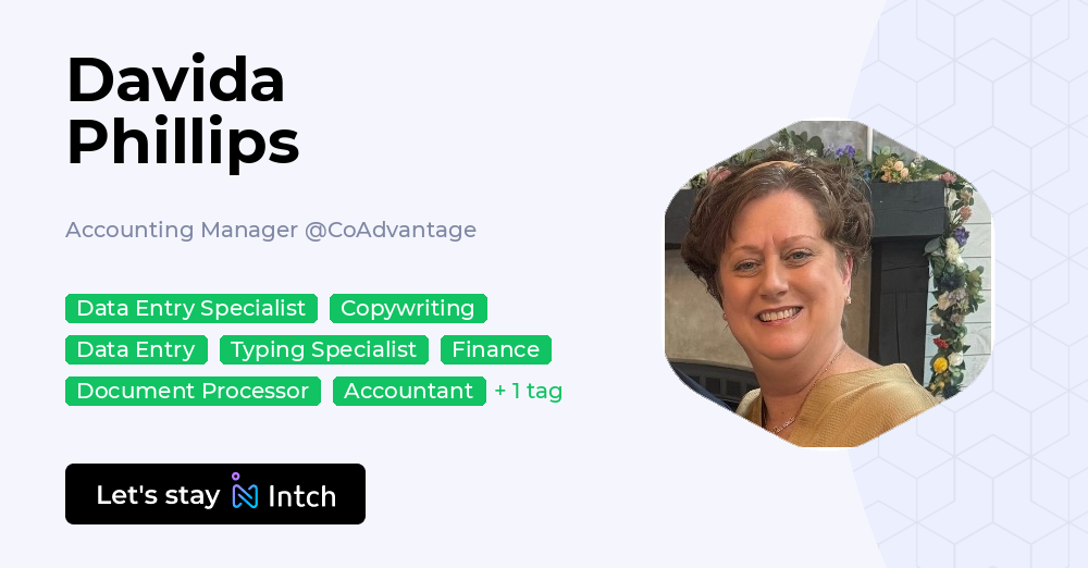 Davida Phillips - Accounting Manager, CoAdvantage | Intch