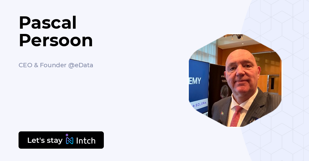 Pascal Persoon - CEO & Founder, eData | Intch