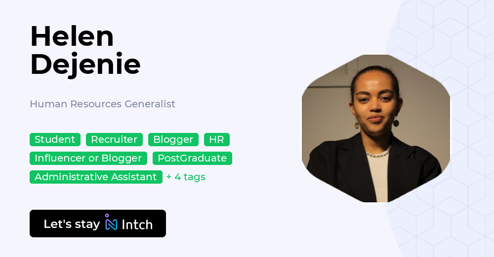 Helen Dejenie - Human Resources Generalist, | Intch
