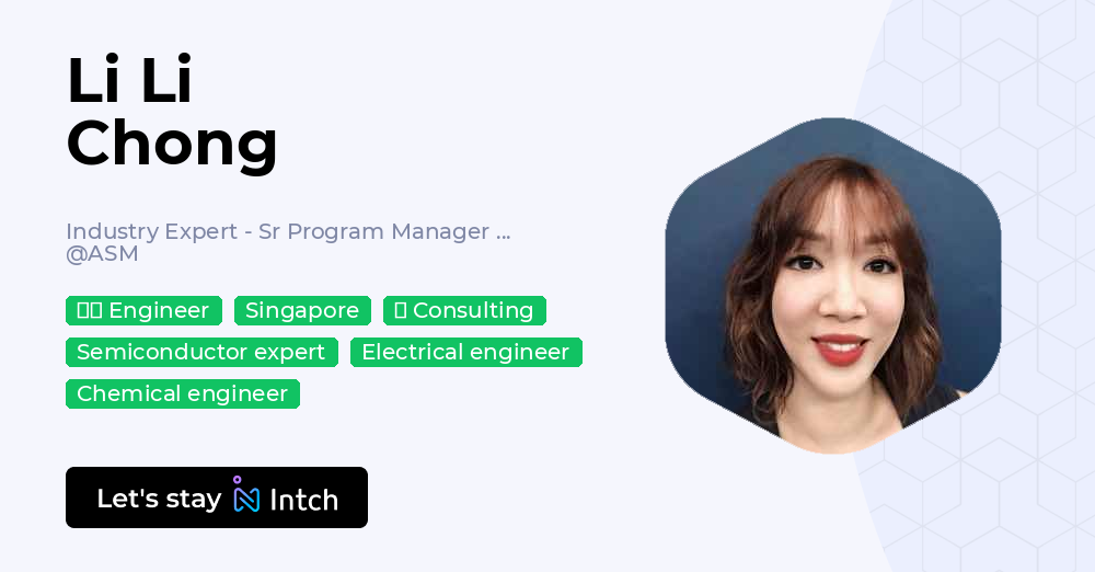 Li Li Chong - Industry Expert - Sr Program Manager for R&D & NPI as well as Supplier Development ...