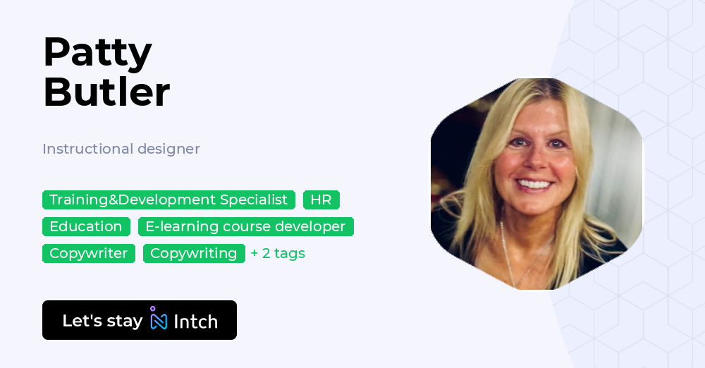Patty Butler - Instructional designer, | Intch
