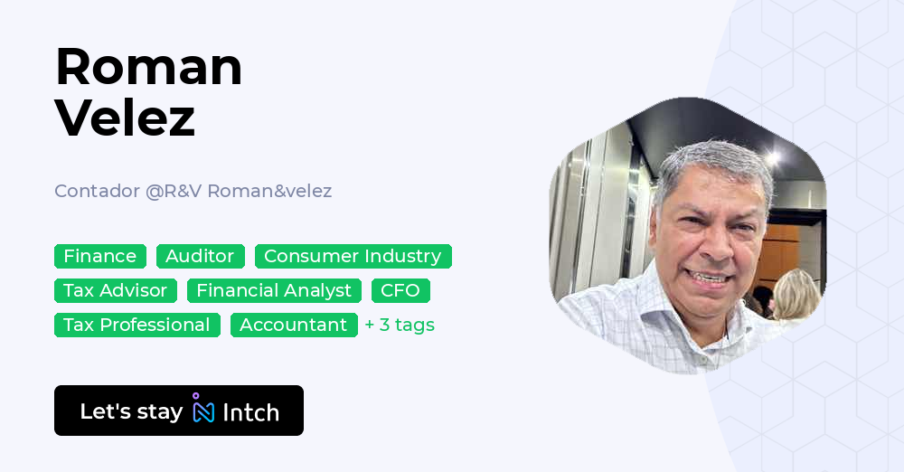 Roman Velez - Contador, R&V Roman&velez | Intch