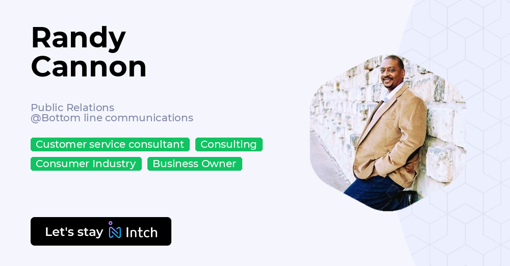 Randy Cannon - Public Relations, Bottom line communications | Intch