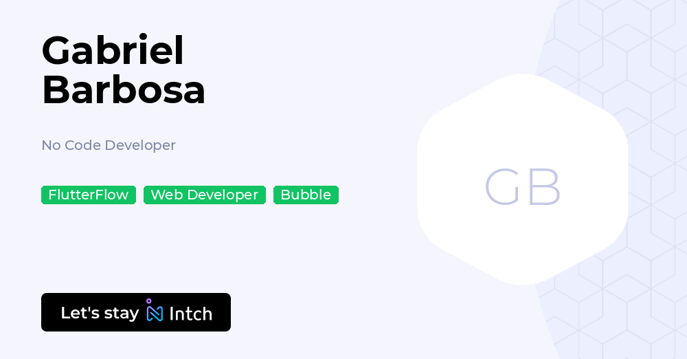 Gabriel Barbosa - No Code Developer, | Intch