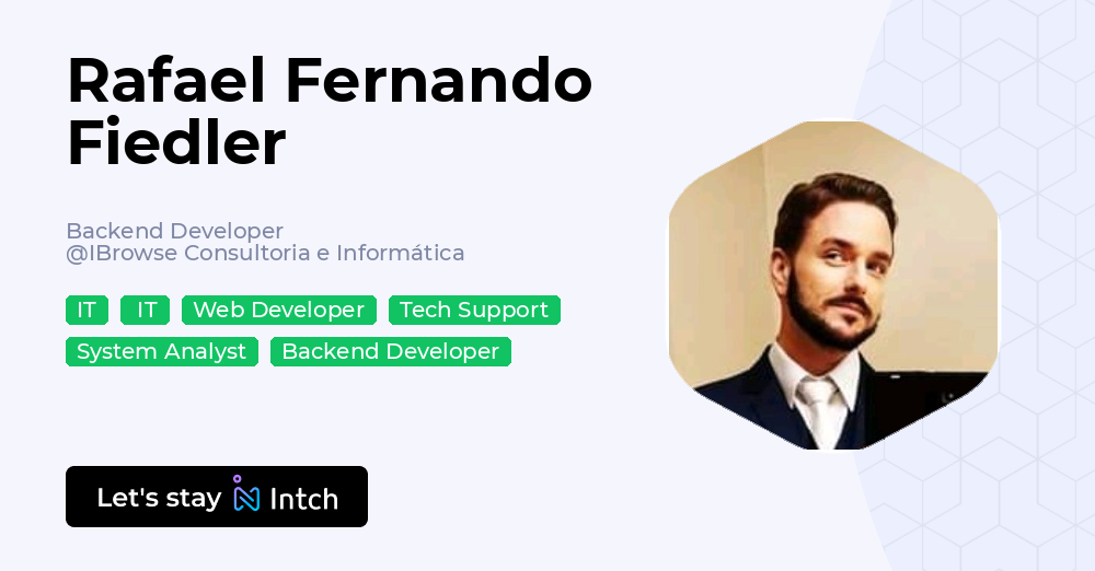 Rafael Fernando Fiedler - Backend Developer, IBrowse Consultoria e ...