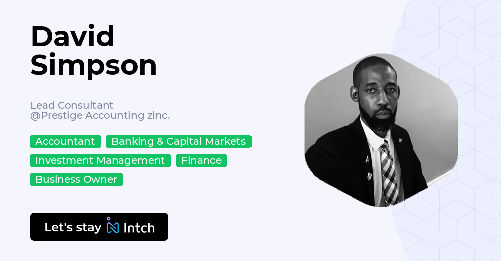 David Simpson - Lead Consultant, Prestige Accounting zinc. | Intch