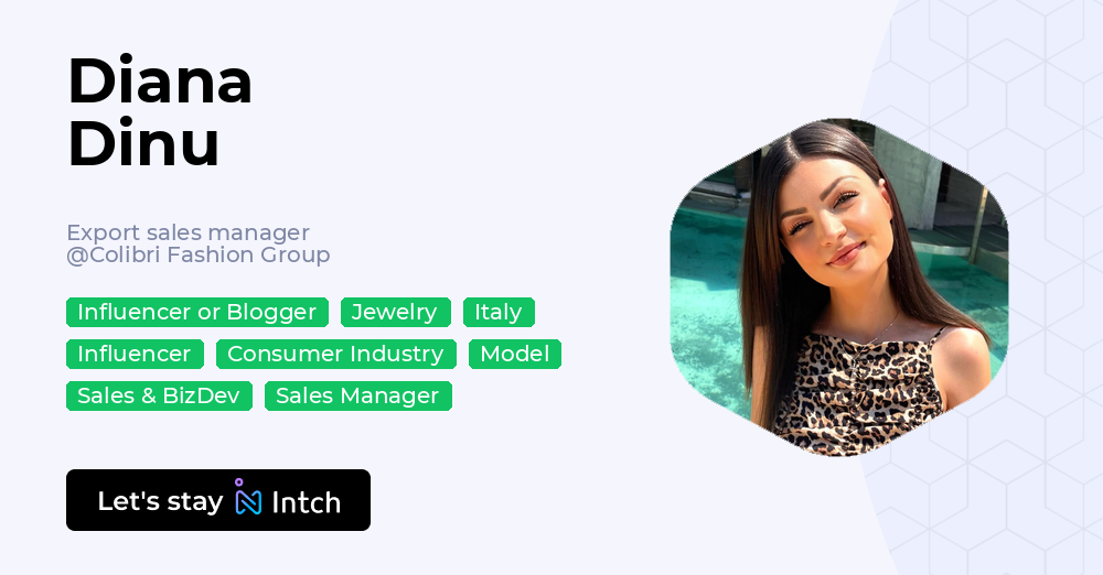 Diana Dinu - Export sales manager, Colibri Fashion Group | Intch
