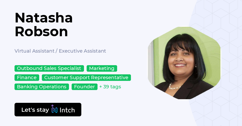 Natasha Robson - Virtual Assistant / Executive Assistant, | Intch