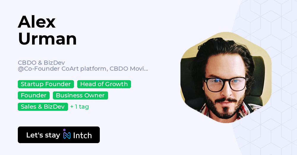 Alex Urman - CBDO & BizDev, Co-Founder CoArt platform, CBDO Moviepark ...