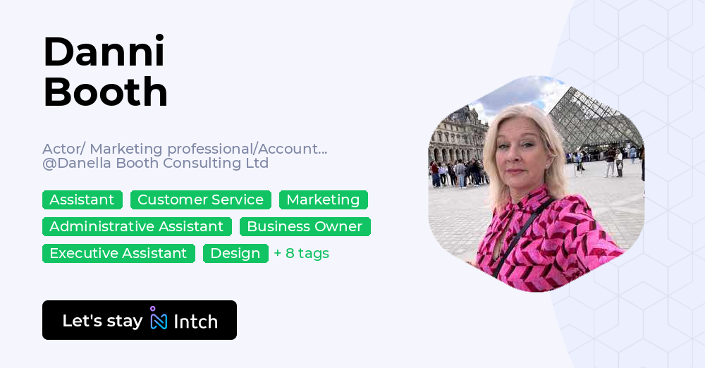 Danni Booth - Actor/ Marketing professional/Account Director, Danella Booth Consulting Ltd | Intch
