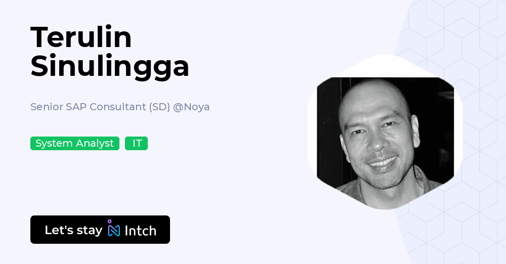 Terulin Sinulingga - Senior SAP Consultant (SD), Noya | Intch