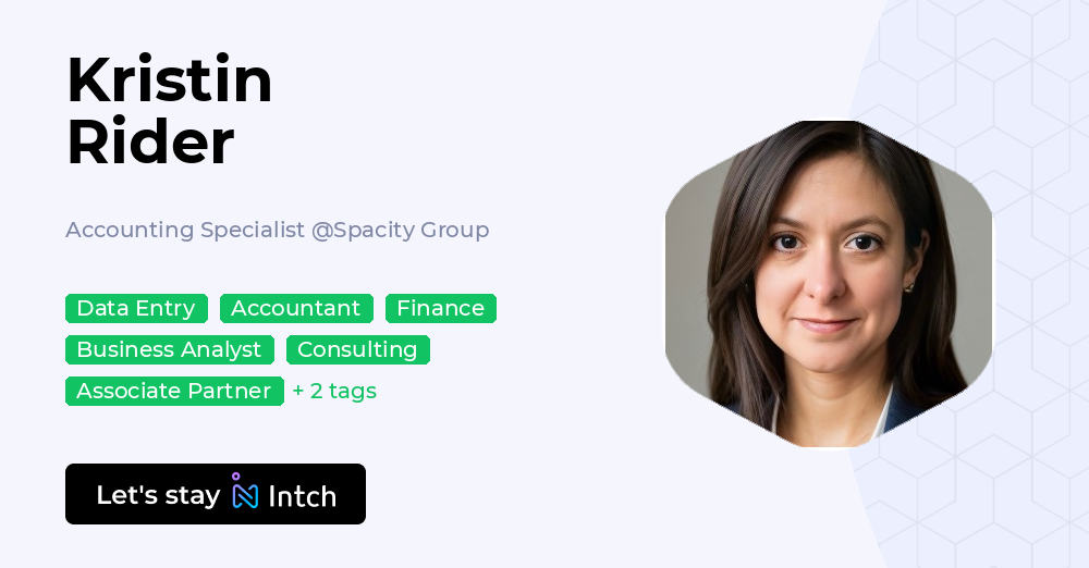 Kristin Rider - Accounting Specialist, Spacity Group | Intch