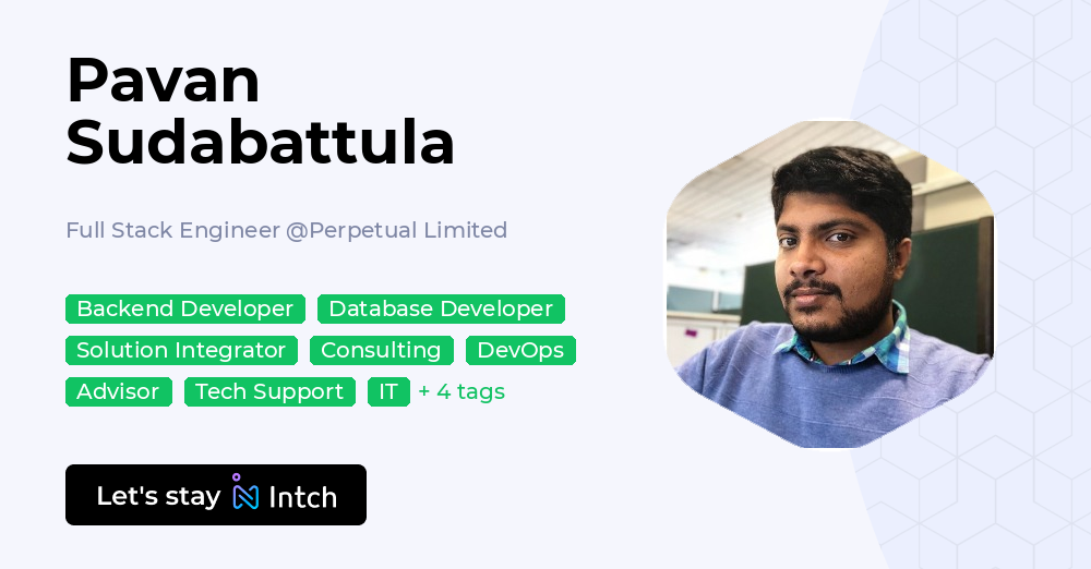 Pavan Sudabattula - Full Stack Engineer, Perpetual Limited | Intch