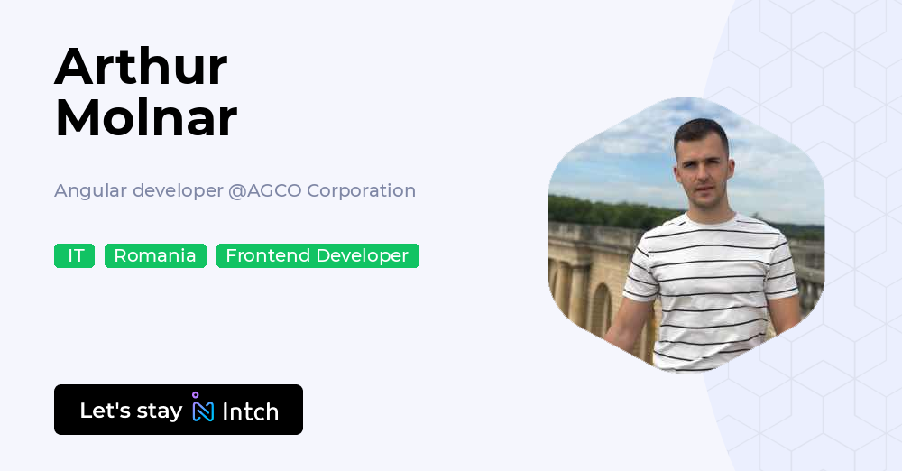 Arthur Molnar - Angular developer, AGCO Corporation | Intch