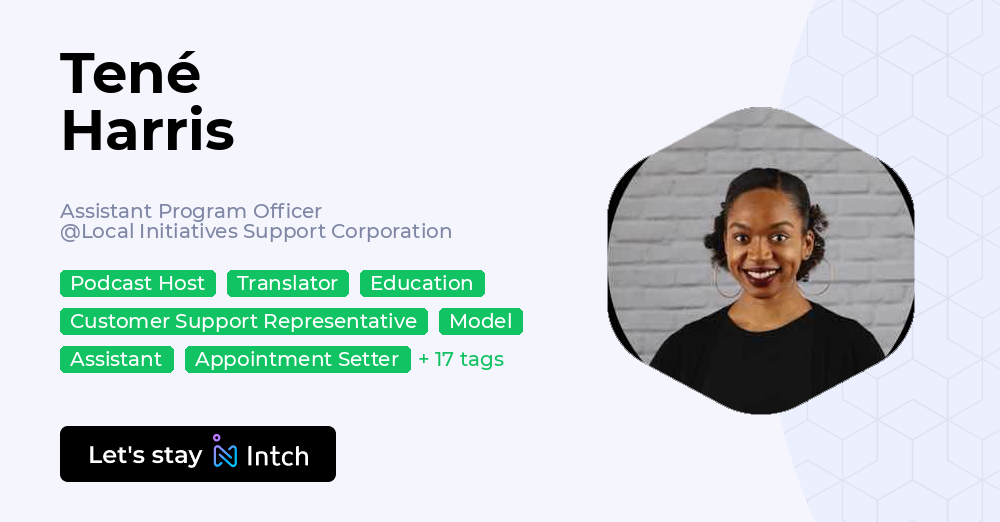 Tené Harris - Assistant Program Officer, Local Initiatives Support ...