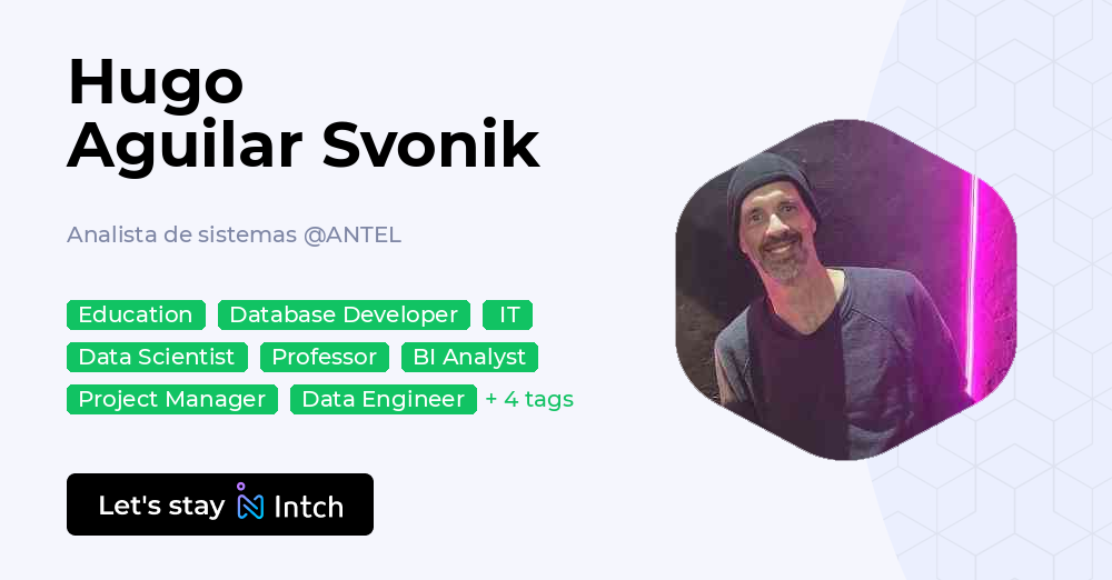 Hugo Aguilar Svonik - Analista de sistemas, ANTEL | Intch