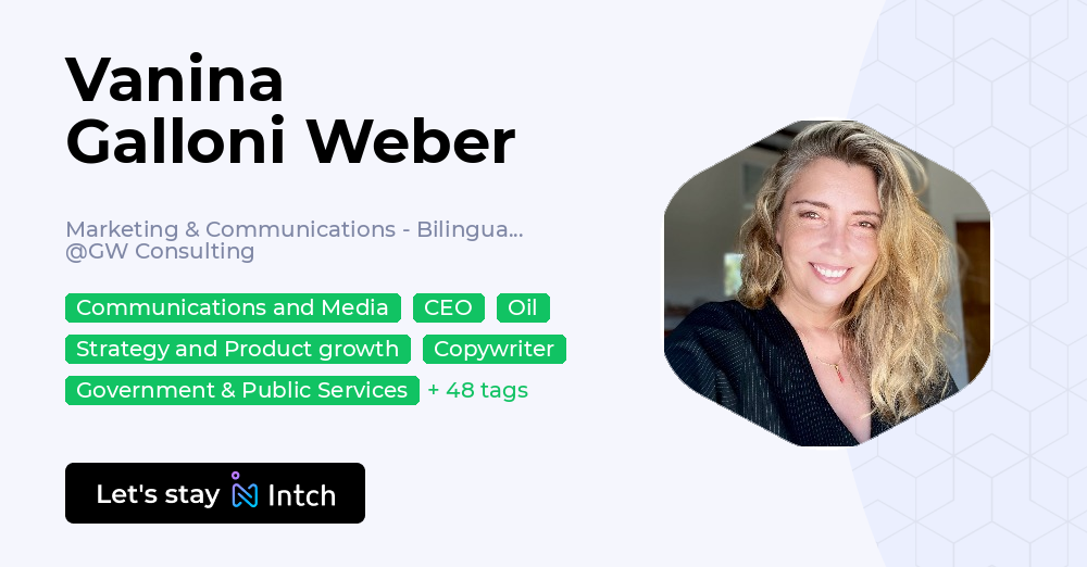 Vanina Galloni Weber - Marketing & Communications - Bilingual English/French, GW Consulting | Intch